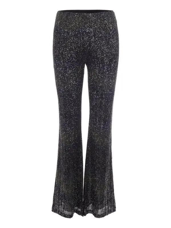 Missoni Sequined Flare Trousers - Multicbrown/blu/yell