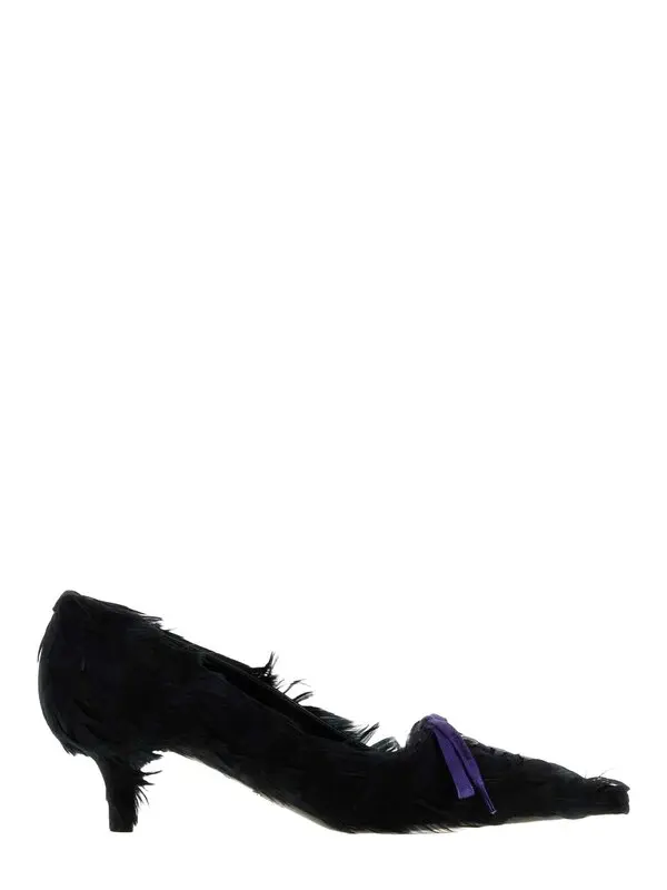 Prada Embellished Satin Pumps With 5 Cm Heel - Black
