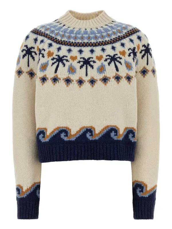 Alanui Embroidered Virgin Wool Sweater - Printed