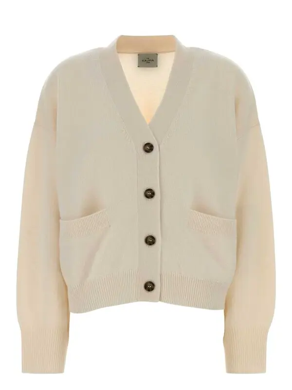 Le Kasha Organic Cashmere Cardigan - White