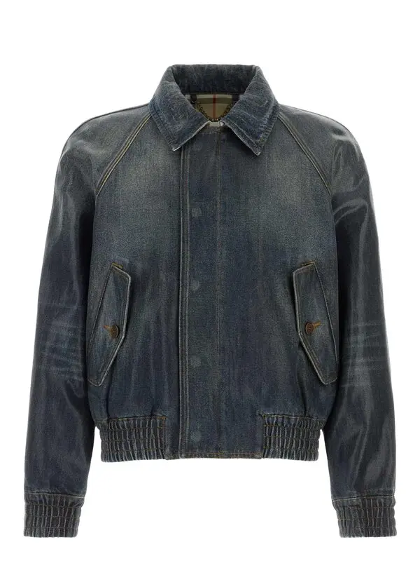Burberry Classic Cotton Denim Trucker Jacket - Blue