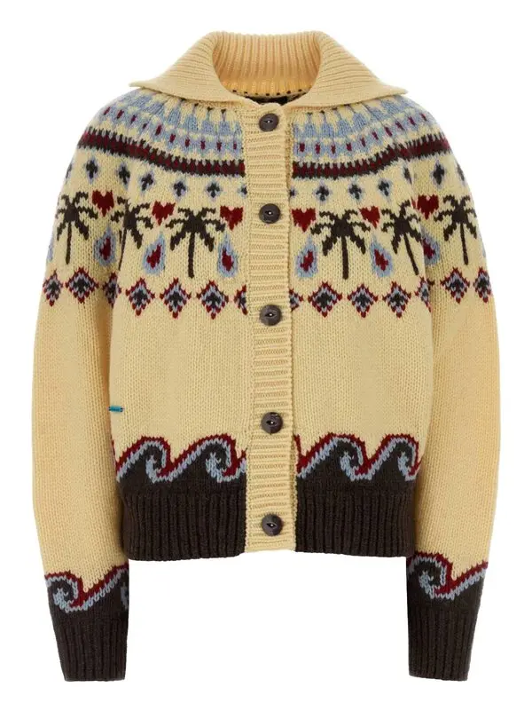 Alanui Embroidered Virgin Wool Cardigan - Printed