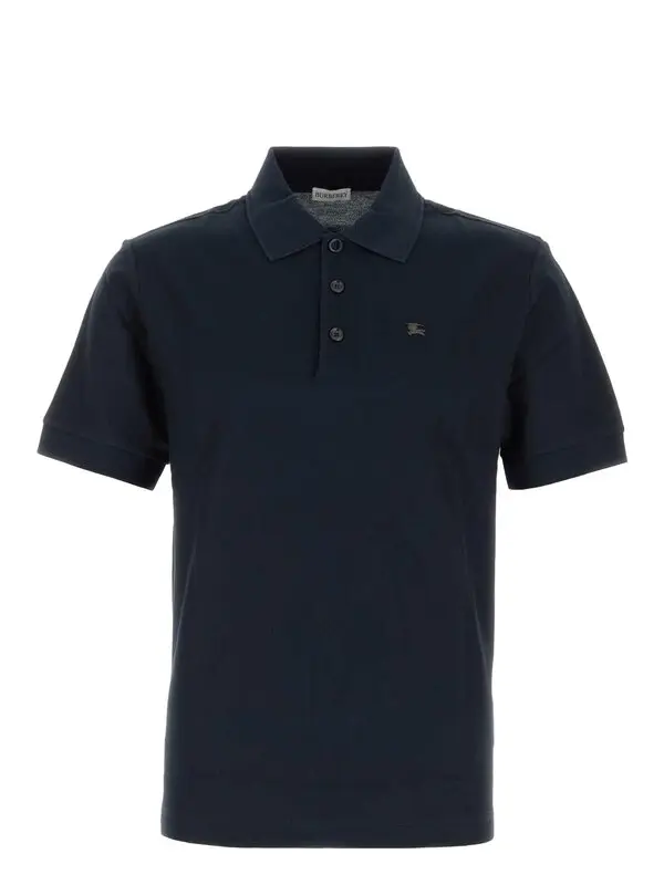 Burberry Pique Polo Shirt - Blue