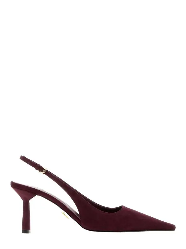 Prada Suede Slingback Pumps - Purple