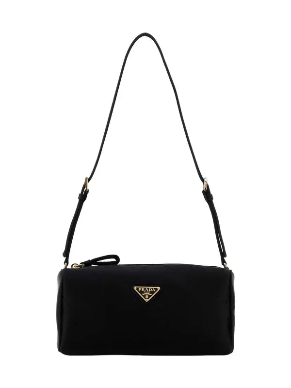 Prada Satin Mini Shoulder Handbag - Black
