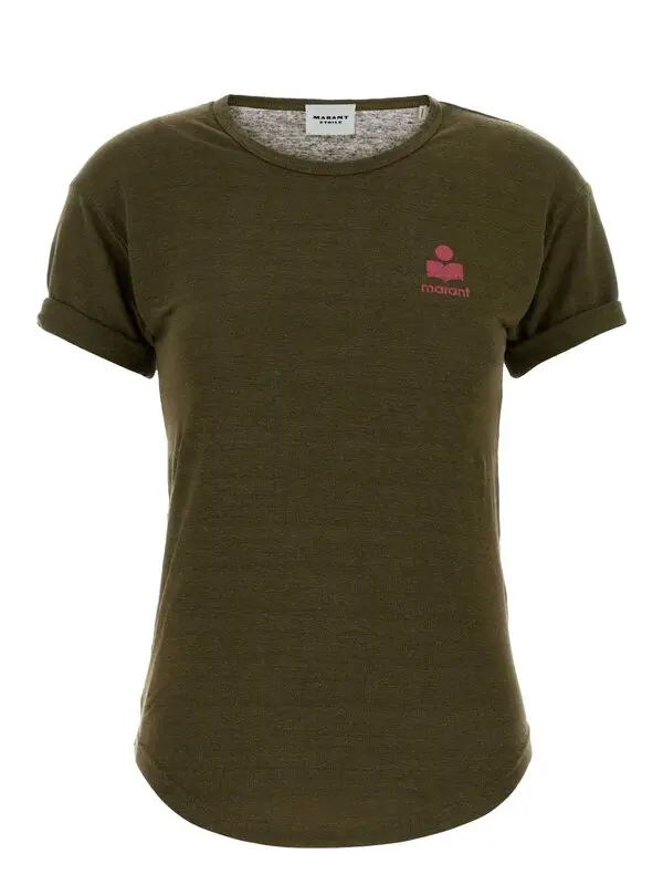 Isabel Marant Étoile Logo Print T-shirt - Green