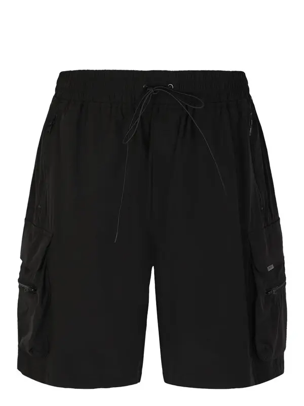 REPRESENT Nylon Training & Cargo Shorts With Safety Zippers - Black