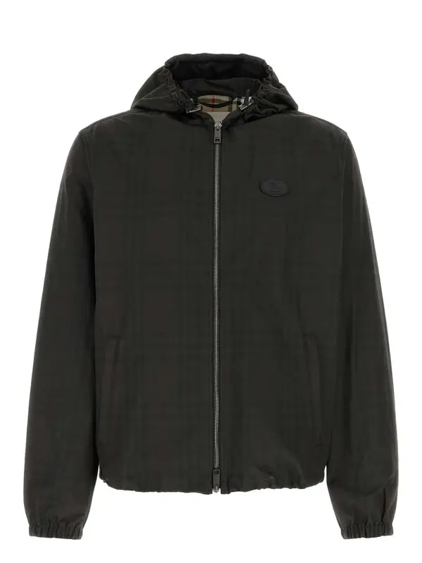 Burberry Cotton Zip-up Jacket With Hood - Checked