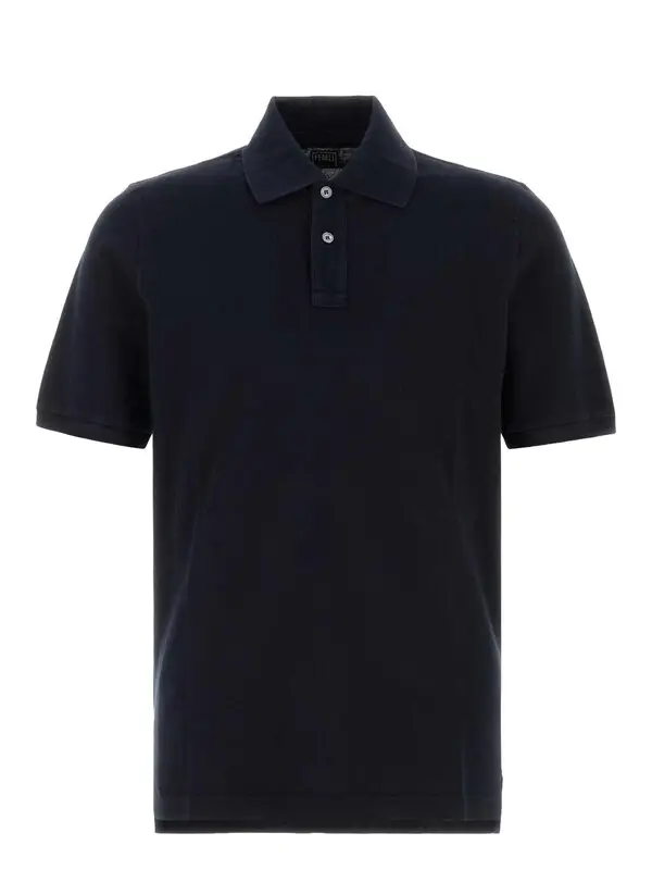 Fedeli Cotton Piqué Polo Shirt For - Blue