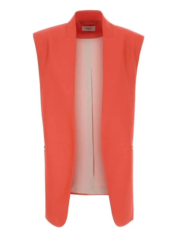 Agnona Coral Wool-blend Vest - Red