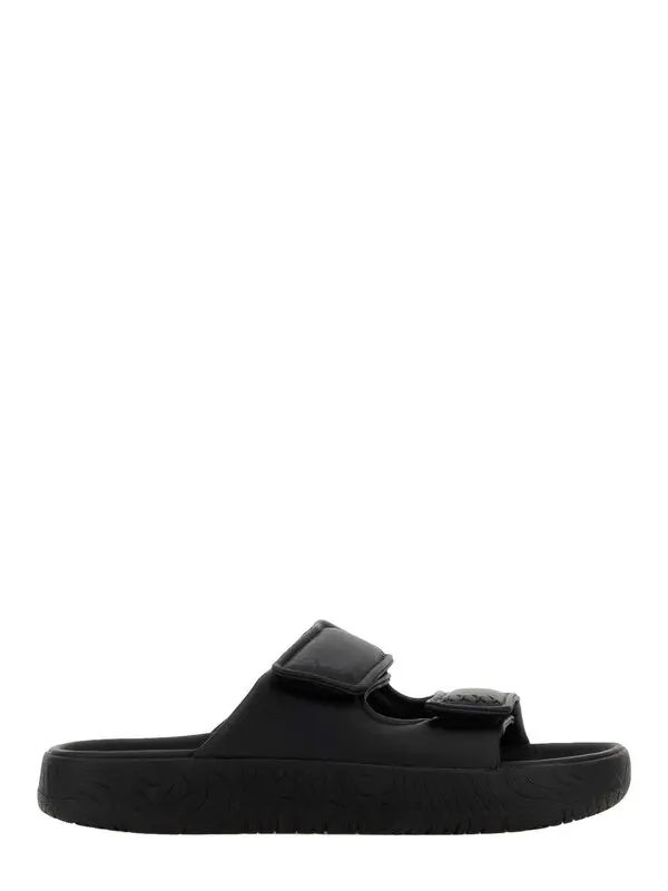 VEJA Leather Slip-on Slippers - Black
