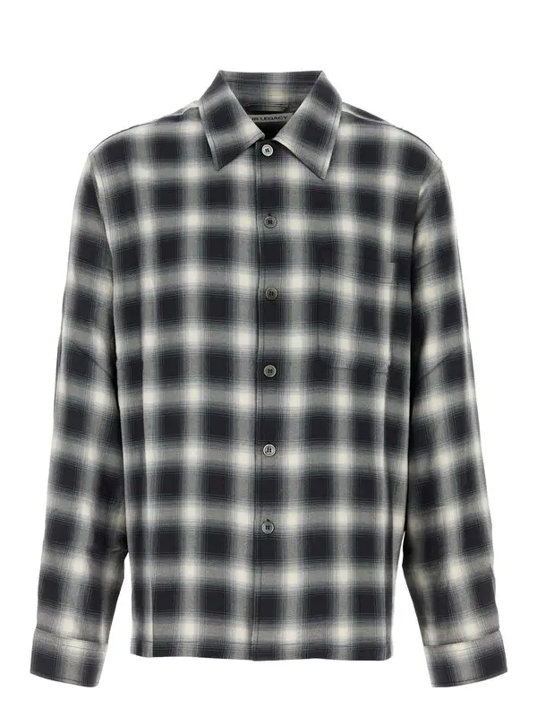 Our Legacy Embroidered Viscose Oversize Shirt - Checked