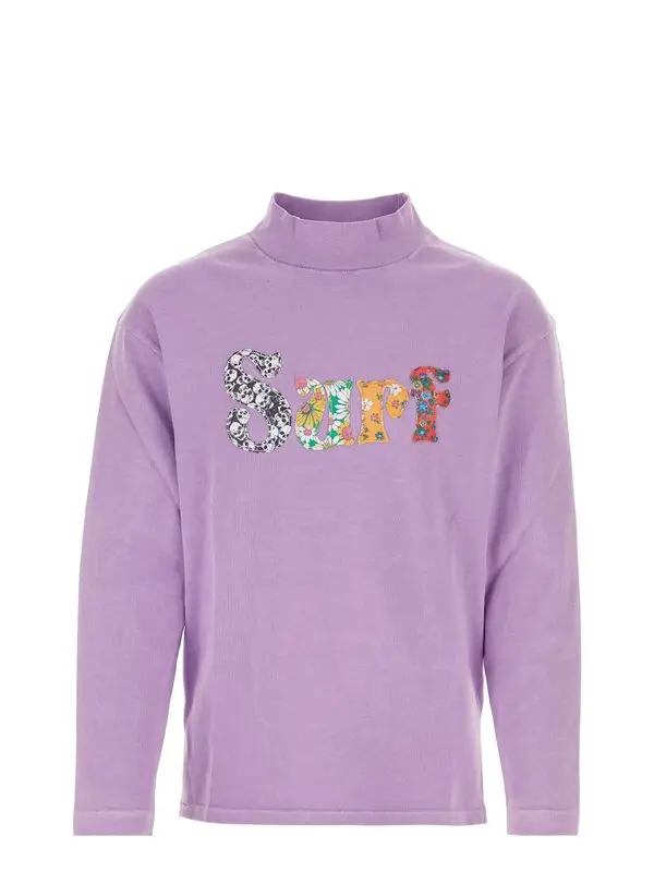 ERL Crewneck "surf" Graphic Sweatshirt - Purple