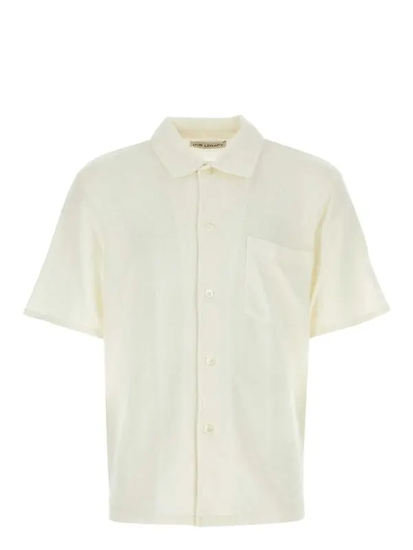 Our Legacy Textured Polyester-cotton Shirt For - White