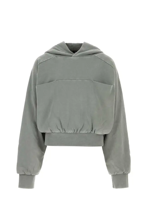 ENTIRE STUDIOS Cotton Cropped Sweatshirt - Grey