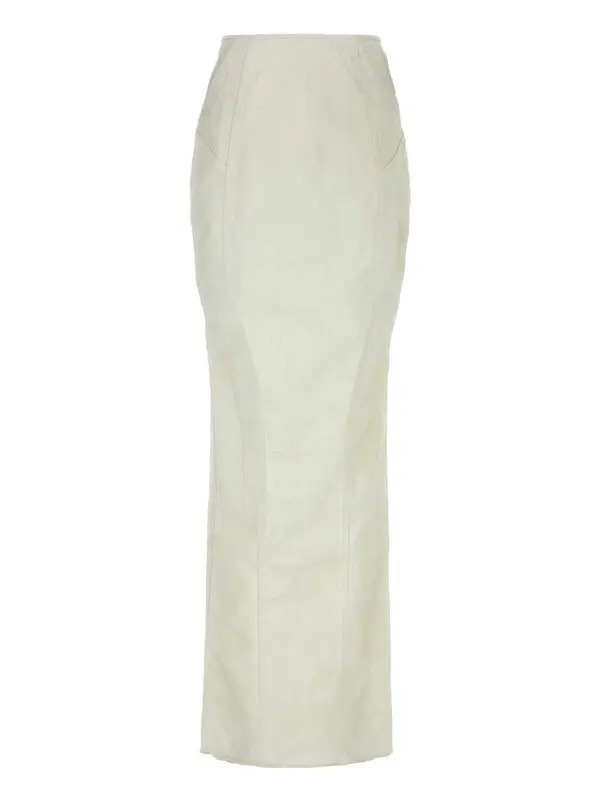 ENTIRE STUDIOS Stretch Denim Channel Skirt - White