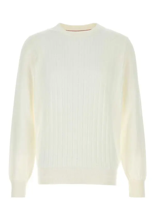 Brunello Cucinelli Cotton Knit Sweater - White