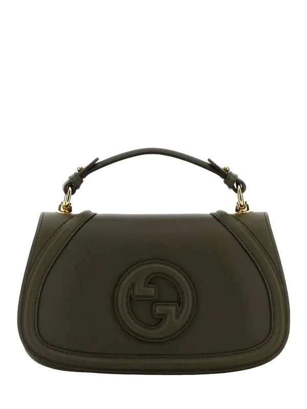 Gucci Leather Handbag 26.5cm X 16.5cm X 8.5cm With Gold-tone Hardware And Adjustable Strap - Green