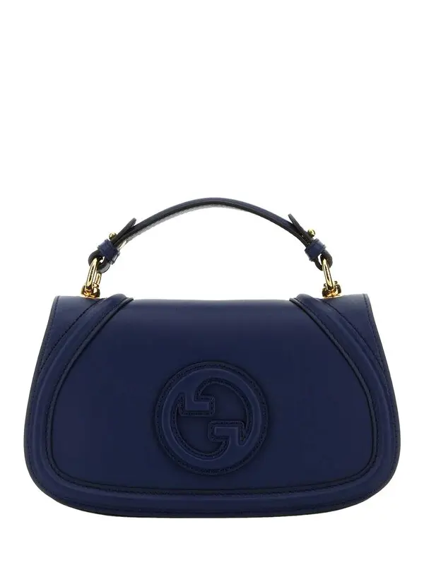 Gucci Blondie Leather Handbag With Shoulder Strap - Blue