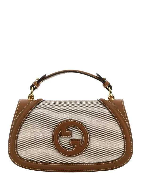 Gucci Two-tone Canvas And Leather Blondie Handbag - Multicoloured