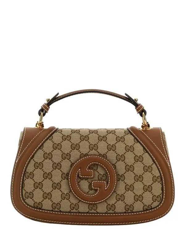 Gucci Original Gg Fabric Blondie Handbag 26.5 Cm X 16.5 Cm X 8.5 Cm - Printed