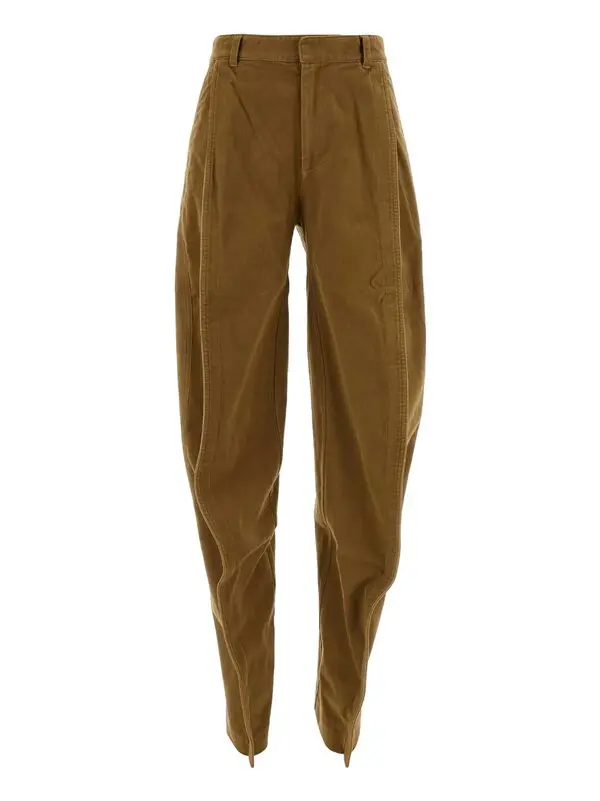 Y/project Caramel Stretch Velvet Trousers - Camel