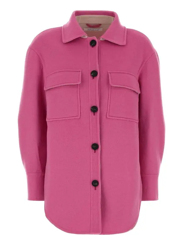 AFTERCOAT Wool & Cashmere Blend Jacket - Pink
