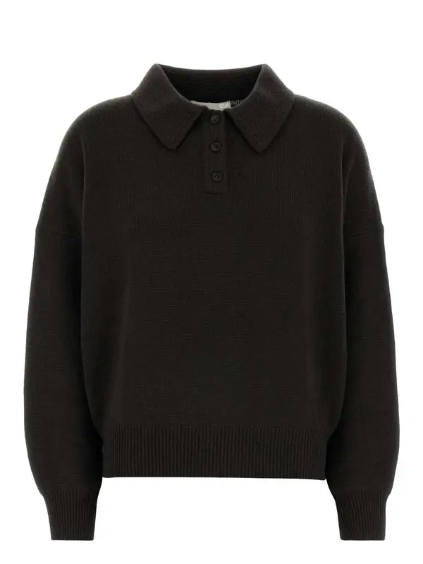 LISA YANG Etta Cashmere Polo Shirt - Brown