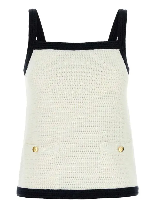 Gucci Crochet Knit Tank Top - White