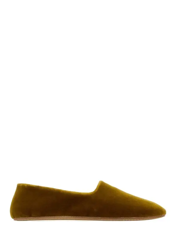 THE ROW Ponti Velvet Ballerinas - Yellow