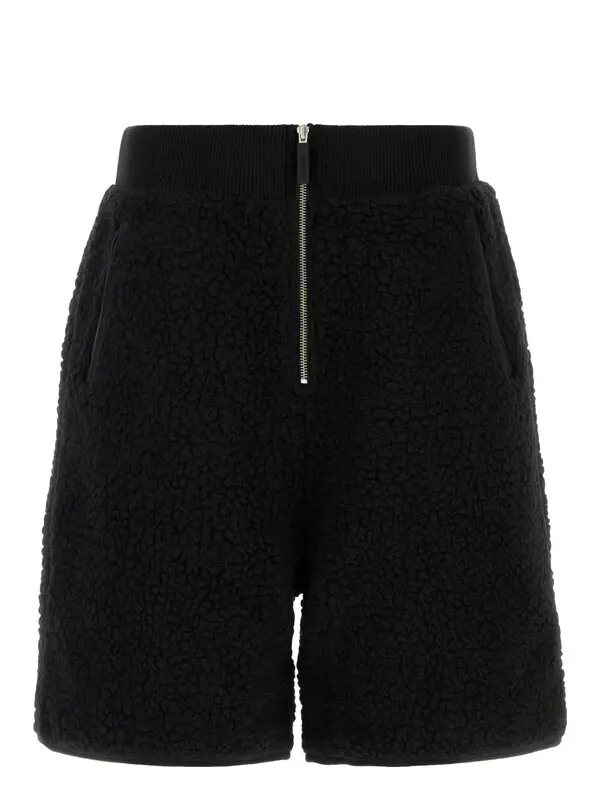 ENTIRE STUDIOS Teddy Bermuda Shorts With Zip Front - Black