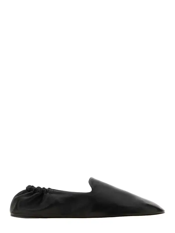 THE ROW Nappa Leather Casa Ballerinas - Black
