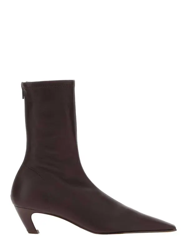 Khaite Arizona Nappa Leather Ankle Boots - Purple