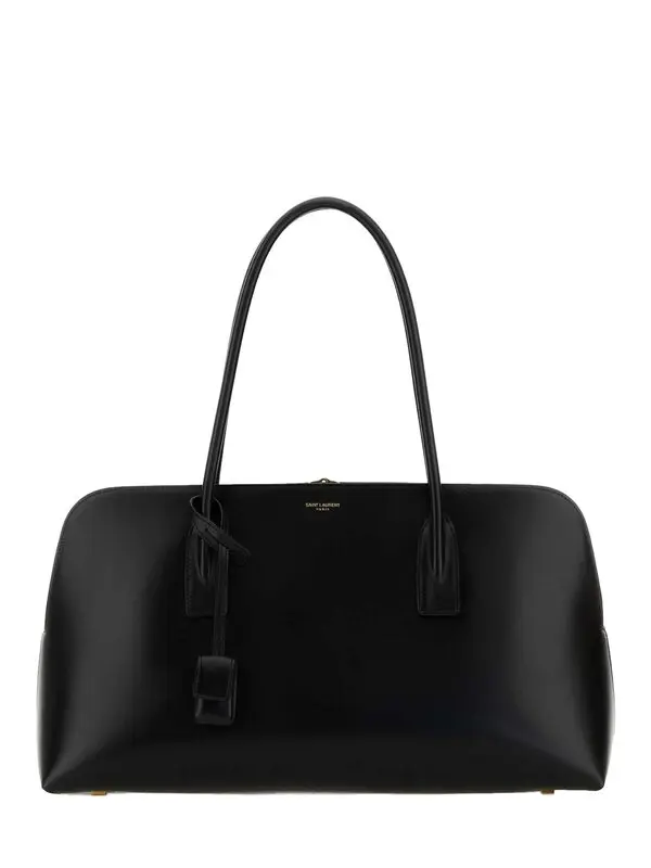 Saint Laurent Leather Shopping Handbag - Black