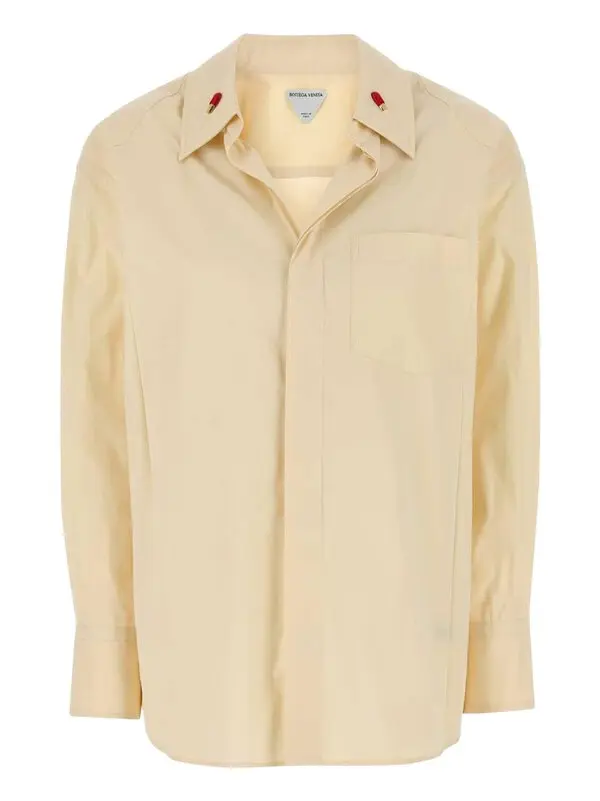Bottega Veneta Cotton-silk Blend Shirt - Yellow