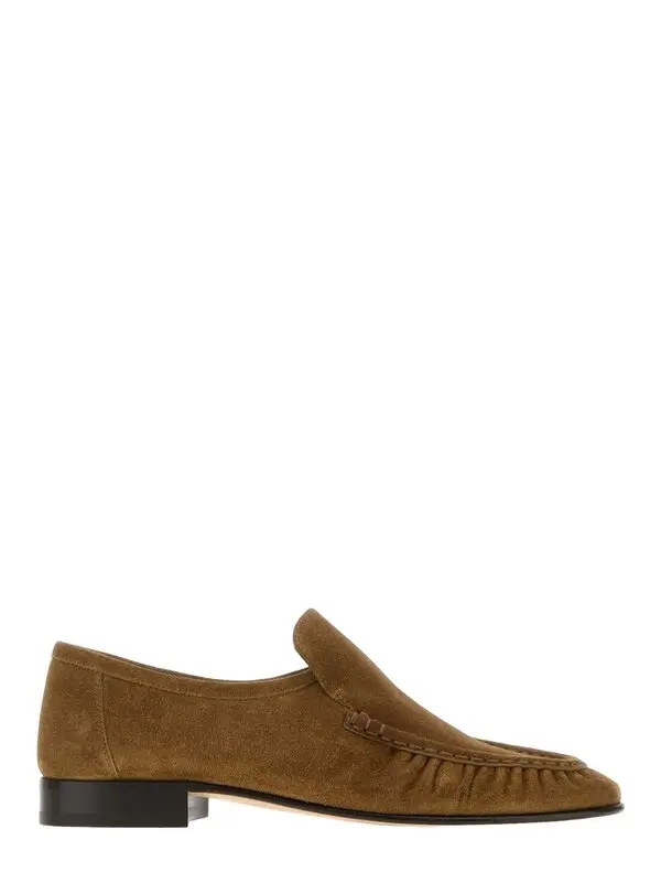 THE ROW Suede Loafers - Camel