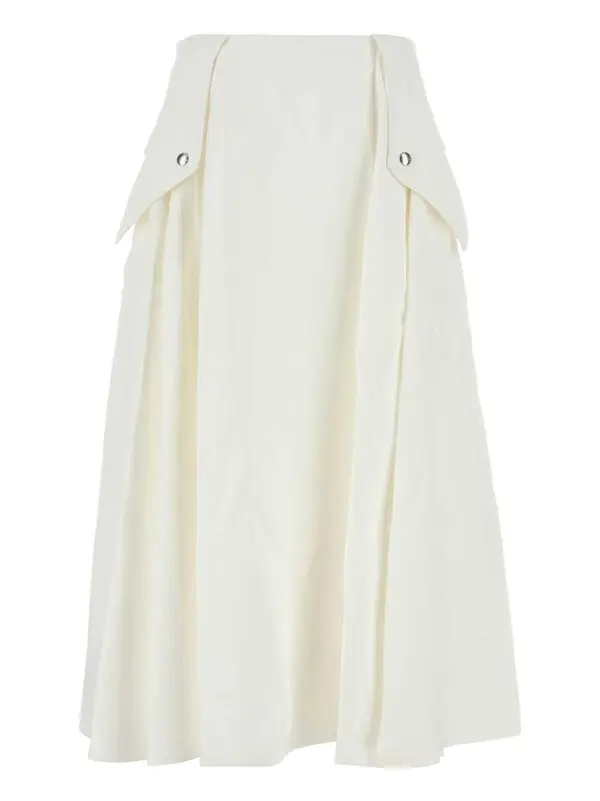 Bottega Veneta Mini Viscose-blend Skirt - White