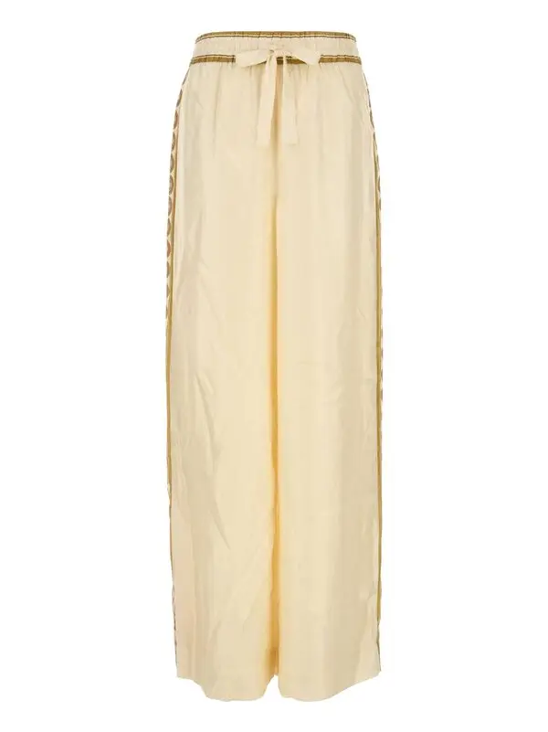 Zimmermann Luna Silk Twill Wide-leg Pants - Yellow