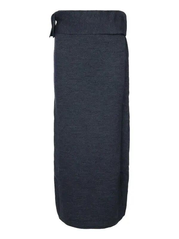 ENTIRE STUDIOS Virgin Wool Tiered Skirt - Ash