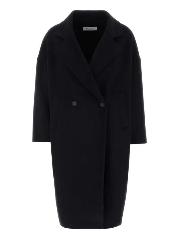 AFTERCOAT Wool-cashmere Double-breasted Jacket - Blue