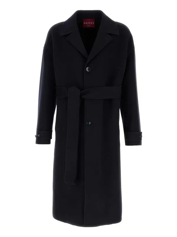Gucci Wool & Cashmere Blend Tailored Jacket - Blue