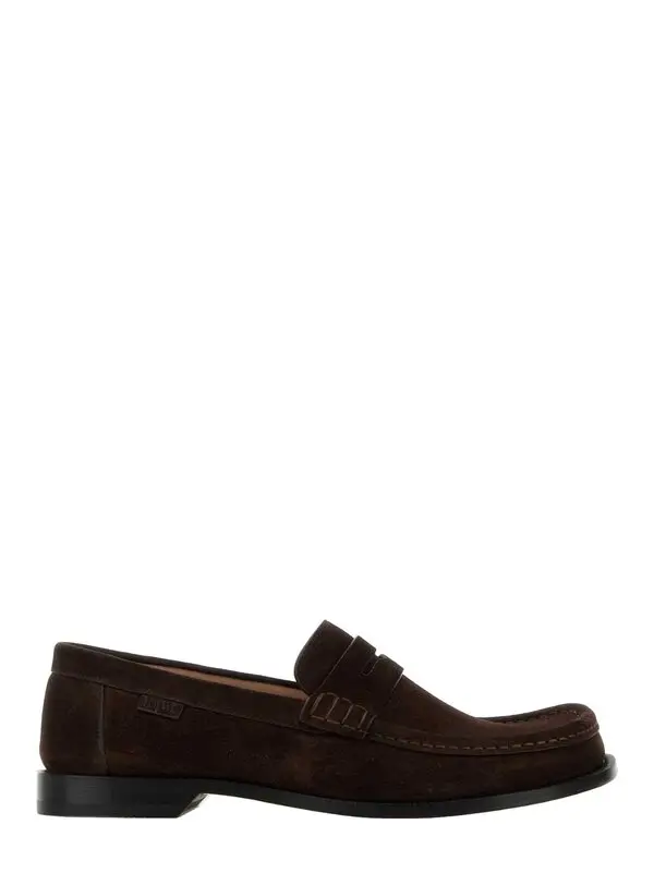 Loewe Suede Slip-on Loafers - Brown