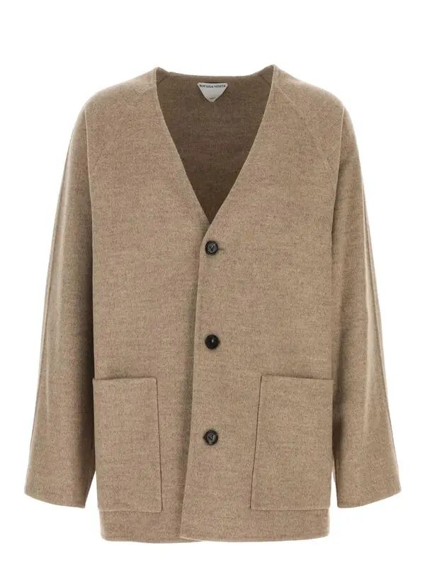 Bottega Veneta Dove Wool-blend Cardigan - Grey