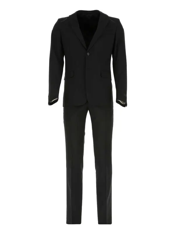 Prada Inspired Wool Blend Suit Virgin Wool & Mohair - Black