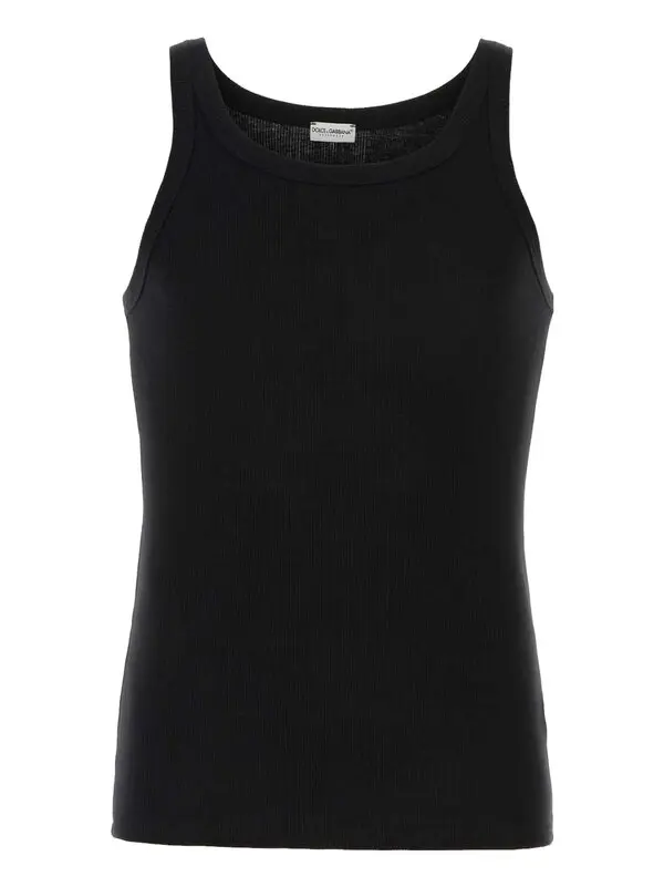 Dolce & Gabbana Marcello Cotton Tank Top - Black