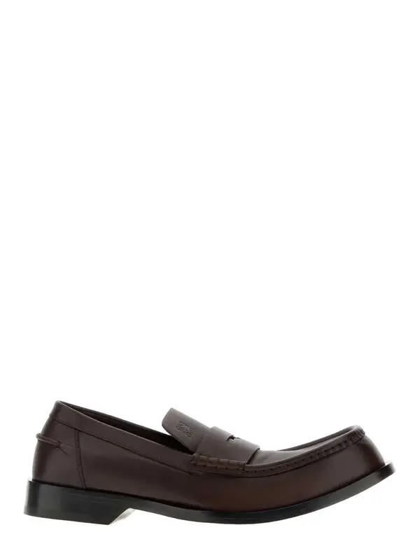 Loewe Calf Leather Loafers - Brown