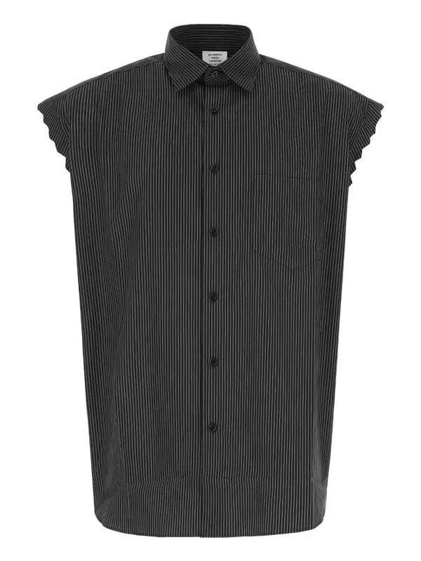 Vetements Ribbed Poplin Shirt With Striped Finish - Stripped