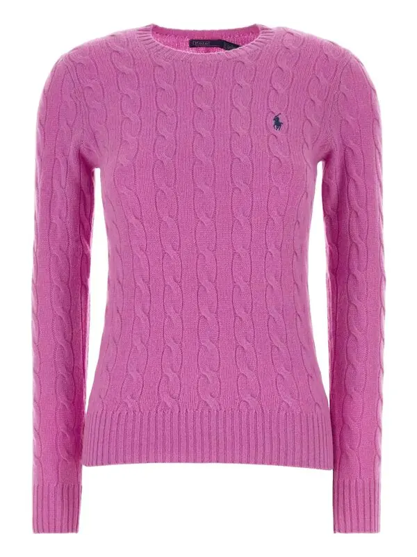 Polo Ralph Lauren Wool-cashmere Blend Cable Knit Sweater - Pink