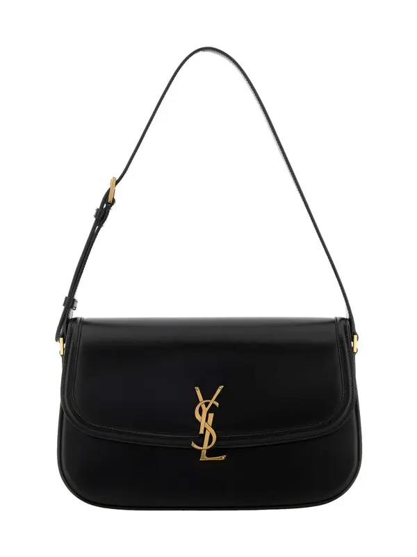 Saint Laurent Leather Medium Solferino Shoulder Handbag - Black