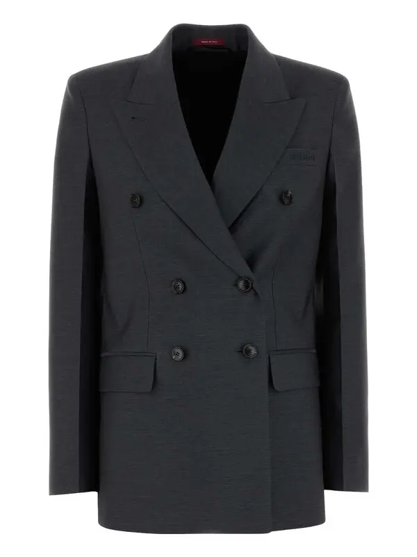 Gucci Virgin Wool Double Breasted Blazer - Grey